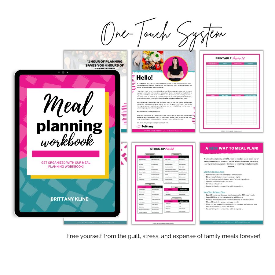 Stress Free Meal Planning Workbook – The Savvy Mama Shop